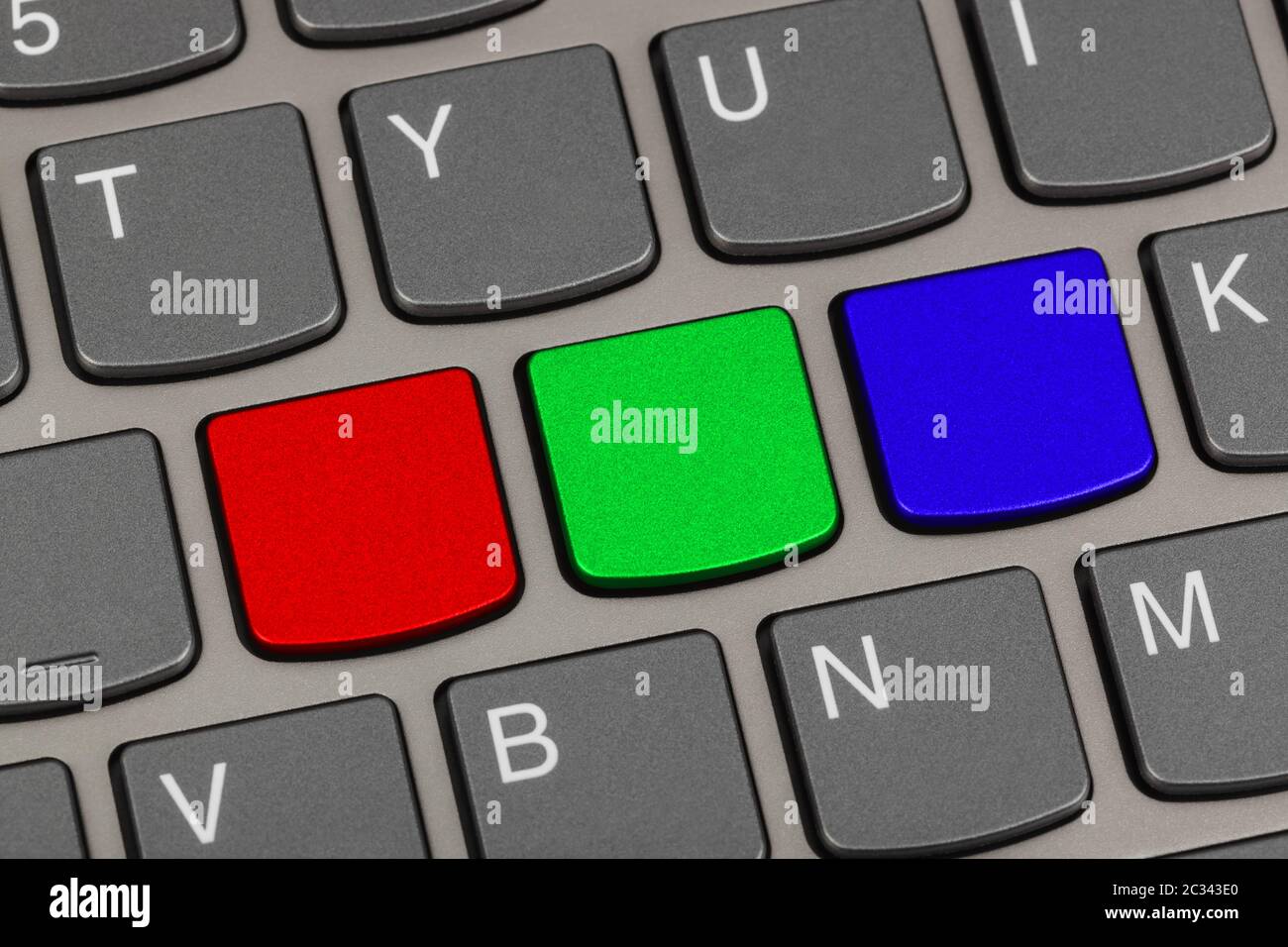 Computer notebook keyboard with blank keys Stock Photo - Alamy