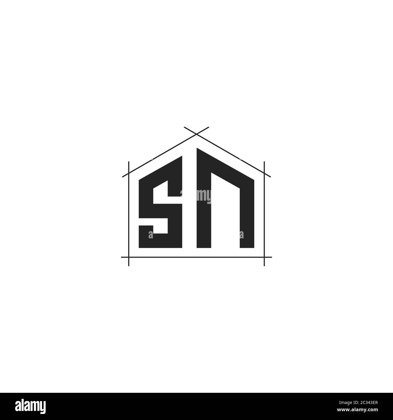 Letter sn vector vectors hi-res stock photography and images - Alamy