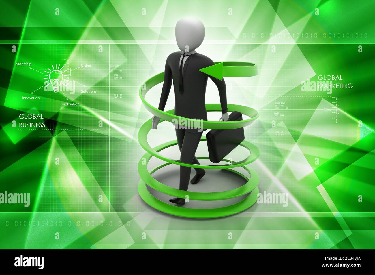 3d man business success concept Stock Photo - Alamy
