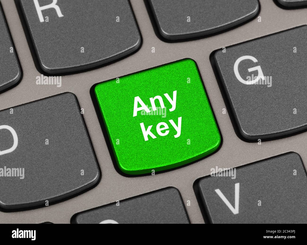 Computer keyboard with Any key Stock Photo - Alamy