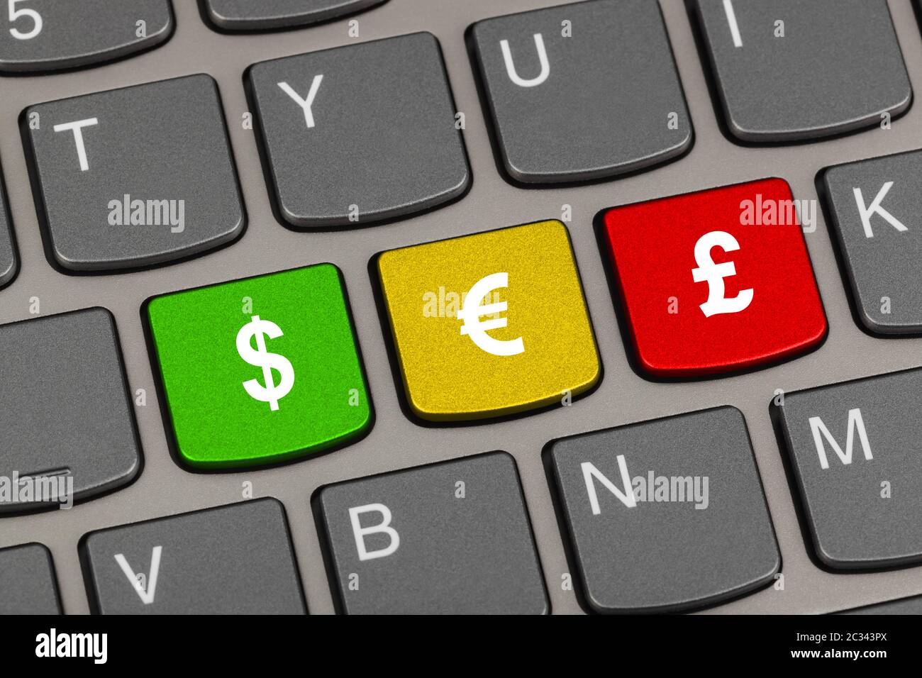 Computer keyboard with money keys Stock Photo - Alamy