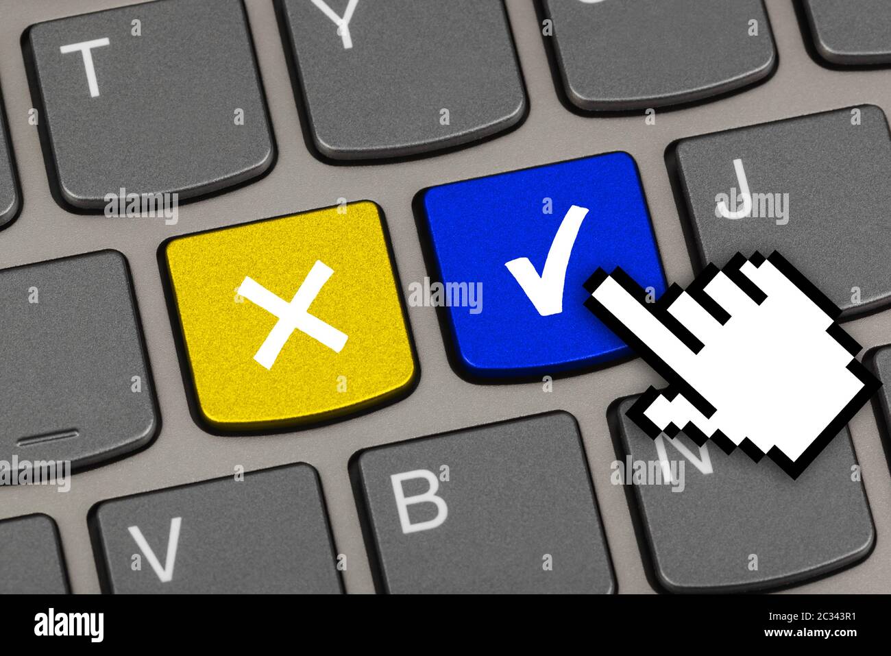 Check mark keyboard hi-res stock photography and images - Alamy