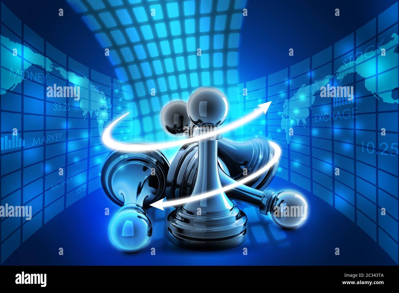 black pawn isolated on color colour Stock Photo - Alamy