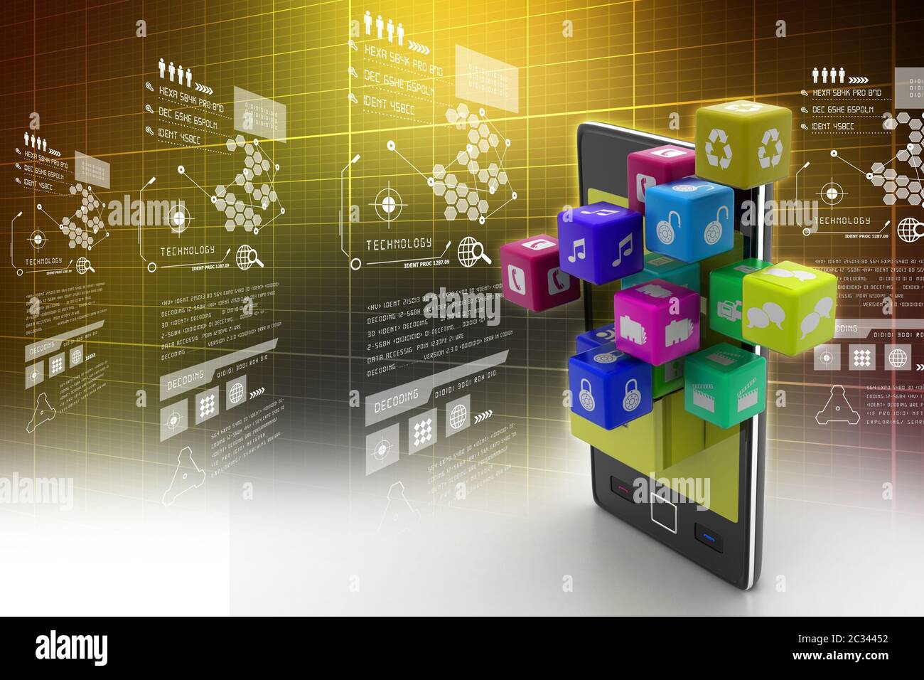 application icon concept Stock Photo - Alamy