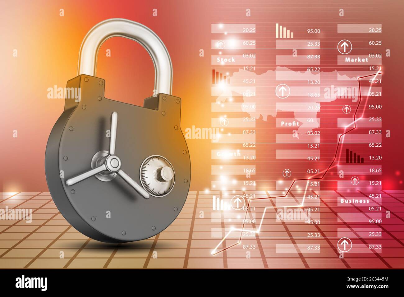 Padlock with security lock Stock Photo - Alamy
