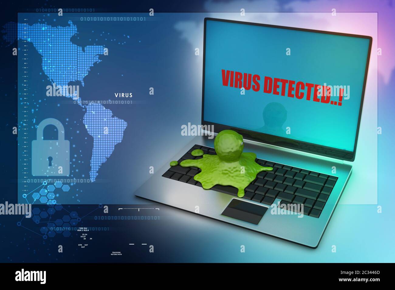 Octopus in laptop Stock Photo - Alamy