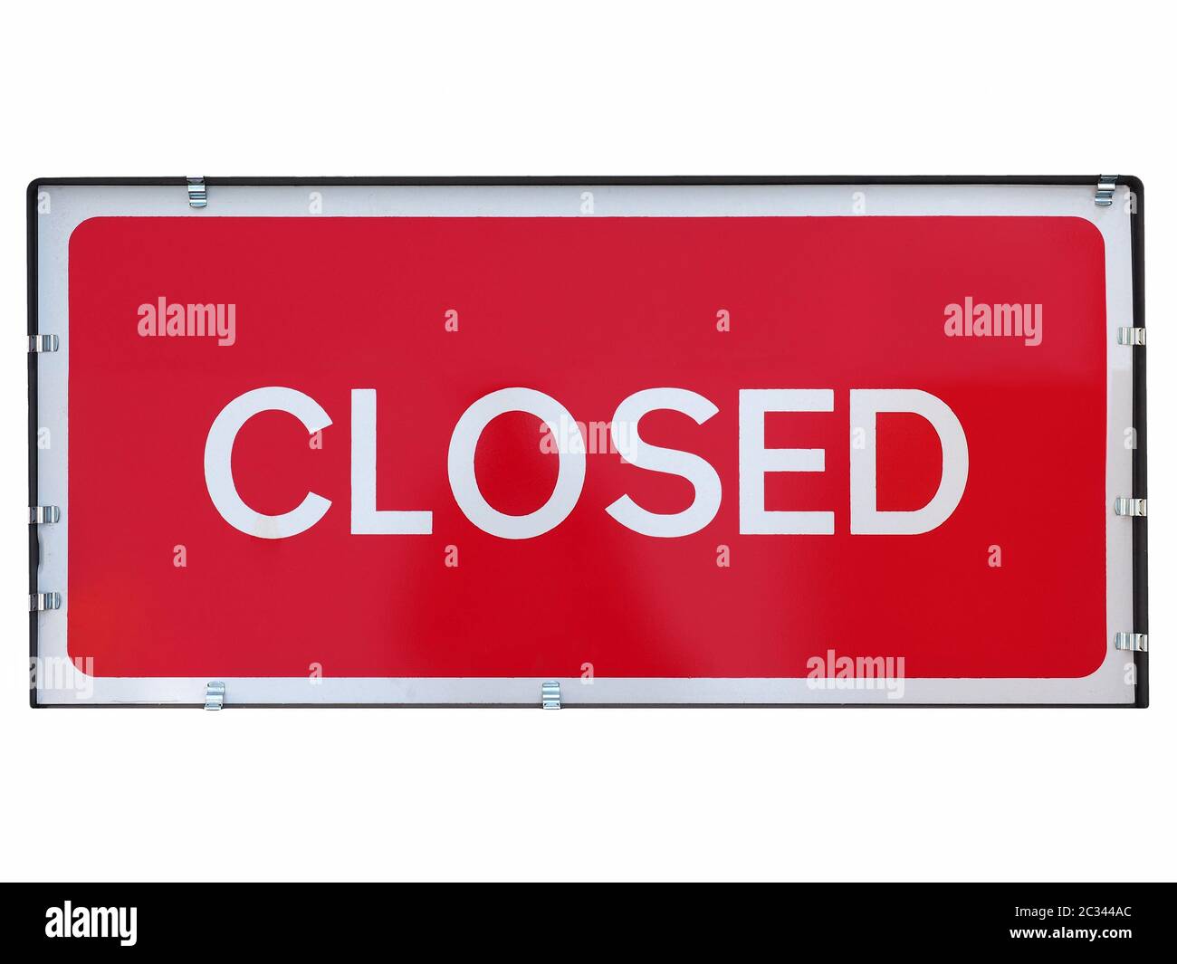 Closed sign a in shop window isolated over white background Stock Photo ...