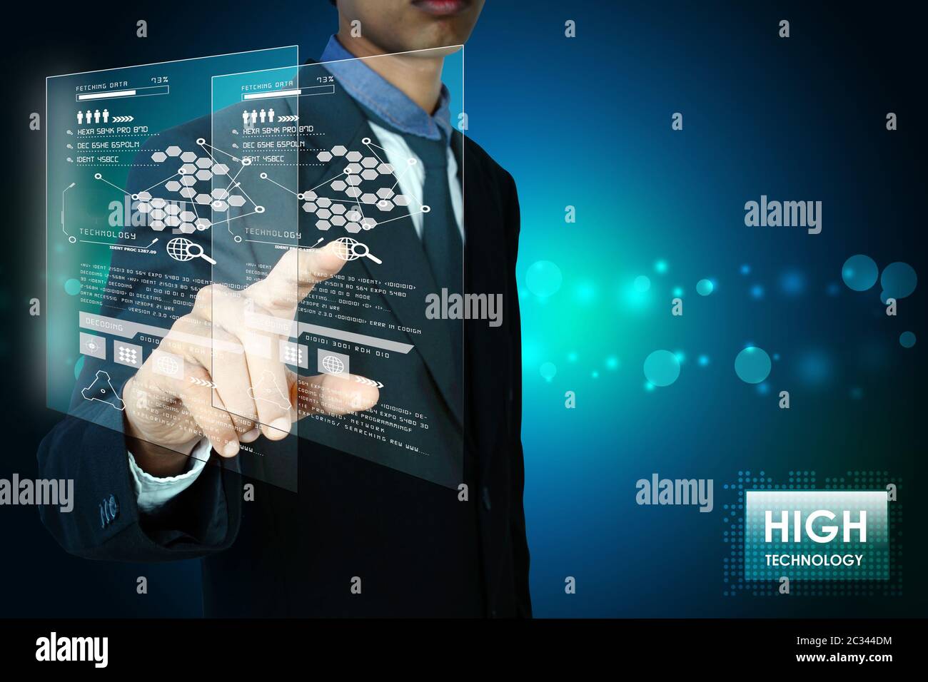 Smart hand showing futuristic technology Stock Photo - Alamy