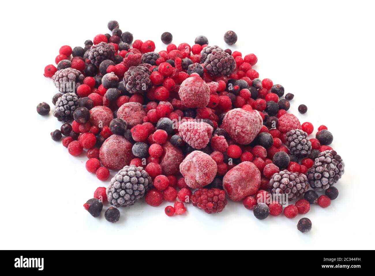 Frozen Berries Isolated On White Stock Photo - Alamy