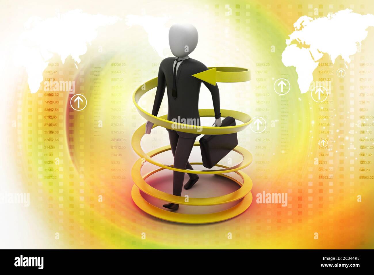 3d man business success concept Stock Photo - Alamy