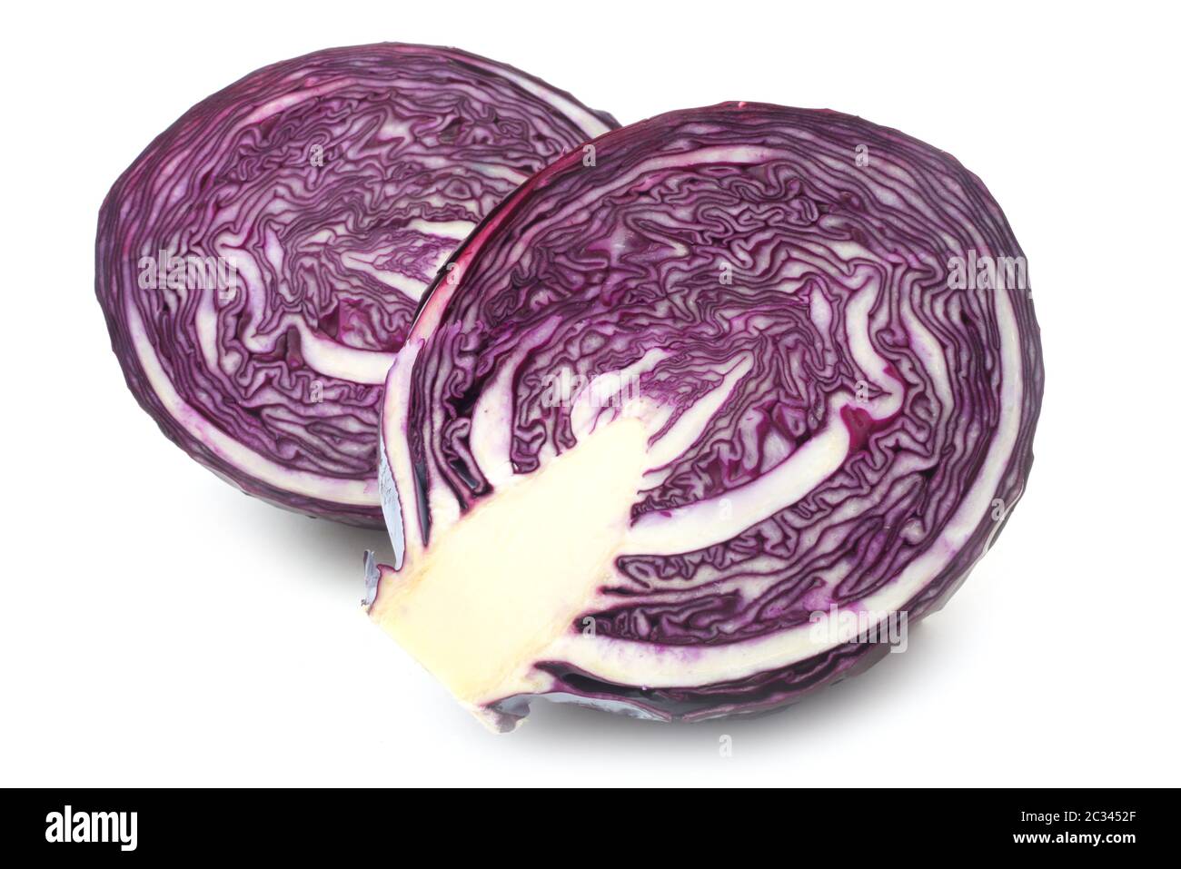 Raw Red Cabbage Isolated On White Stock Photo - Alamy
