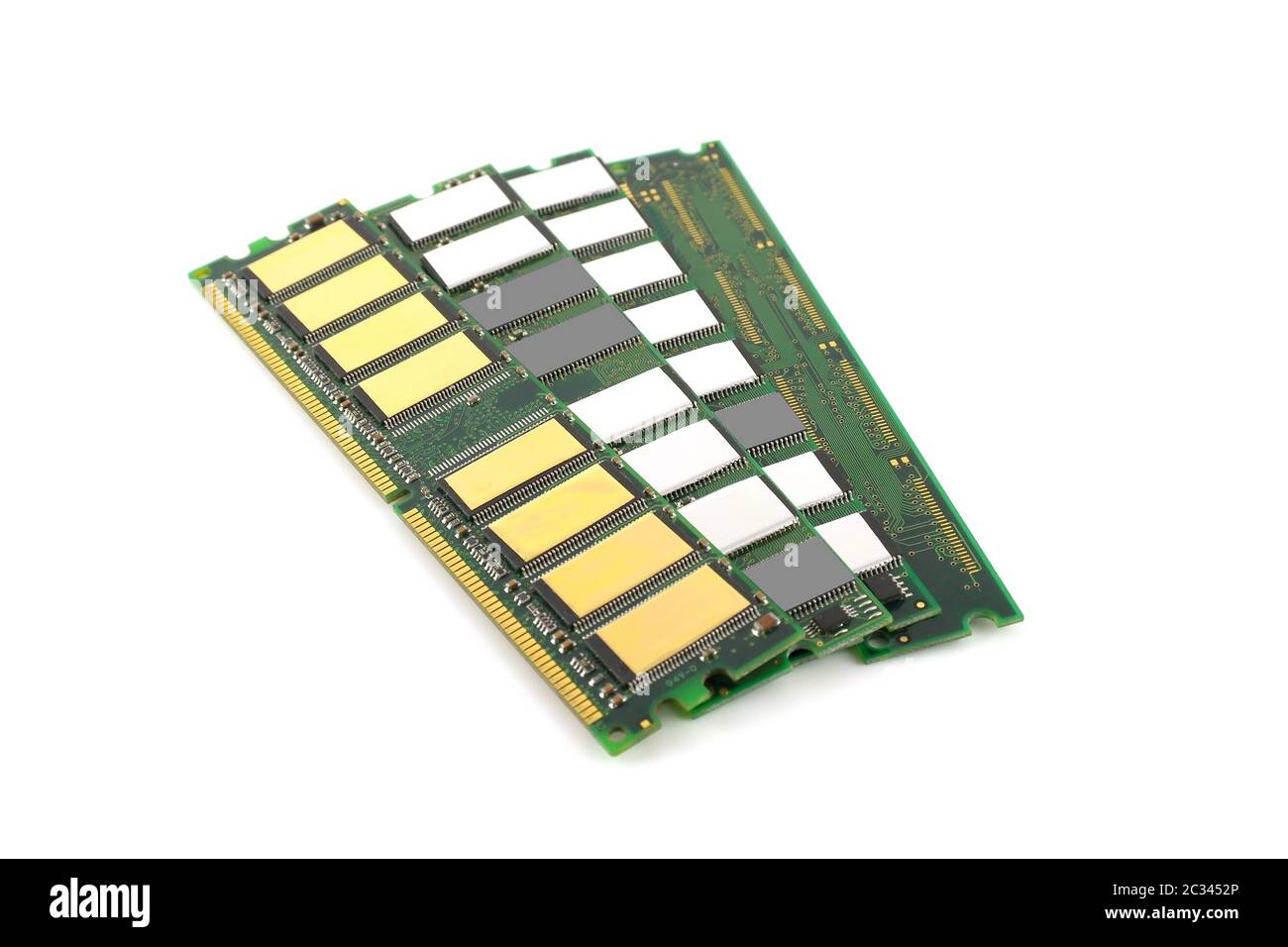 Memory chips for computer over white Stock Photo - Alamy
