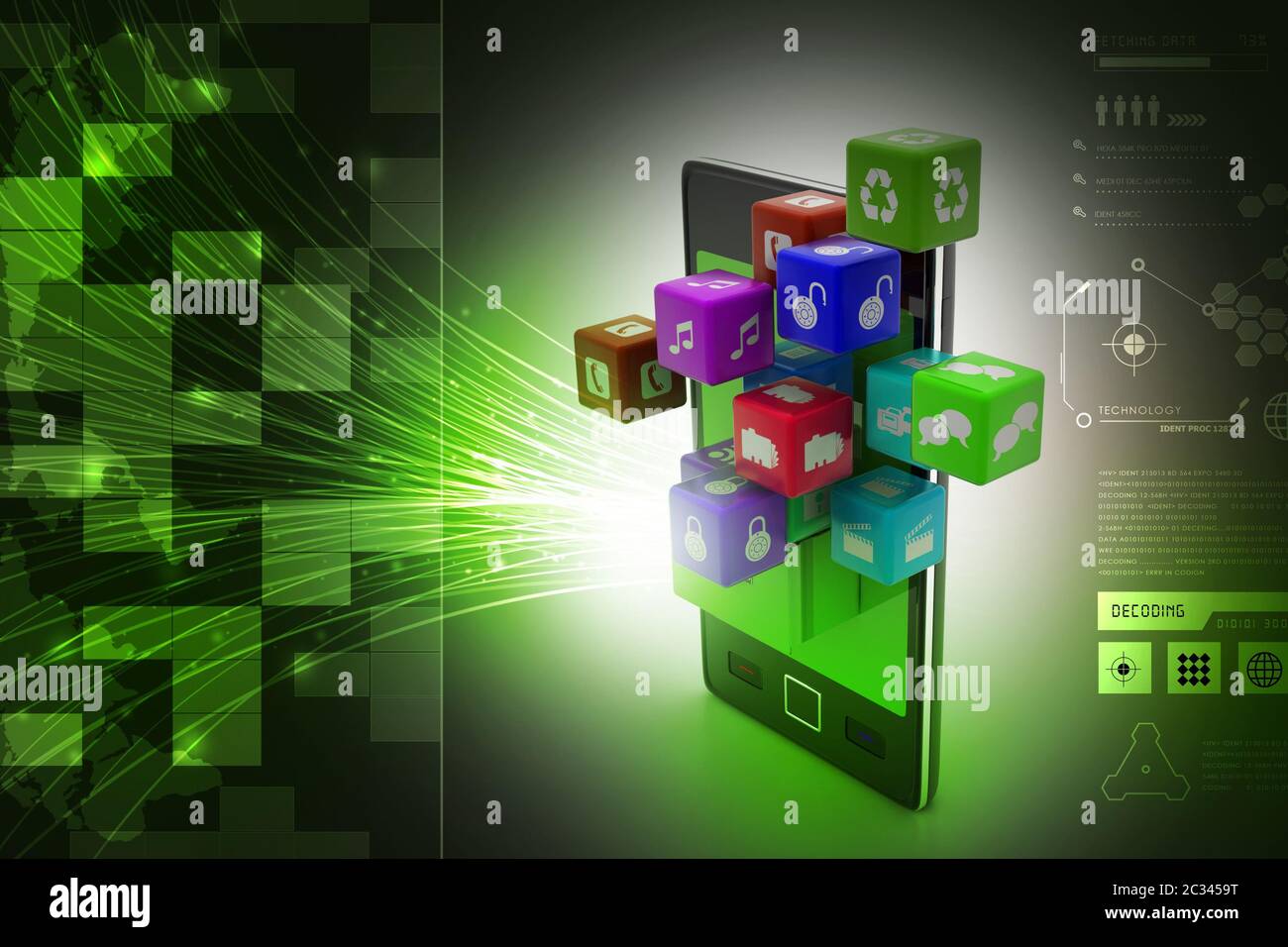 application icon concept Stock Photo - Alamy