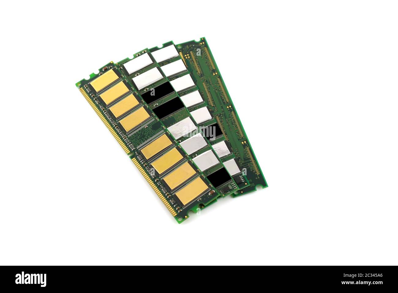 Memory chips for computer over white Stock Photo - Alamy