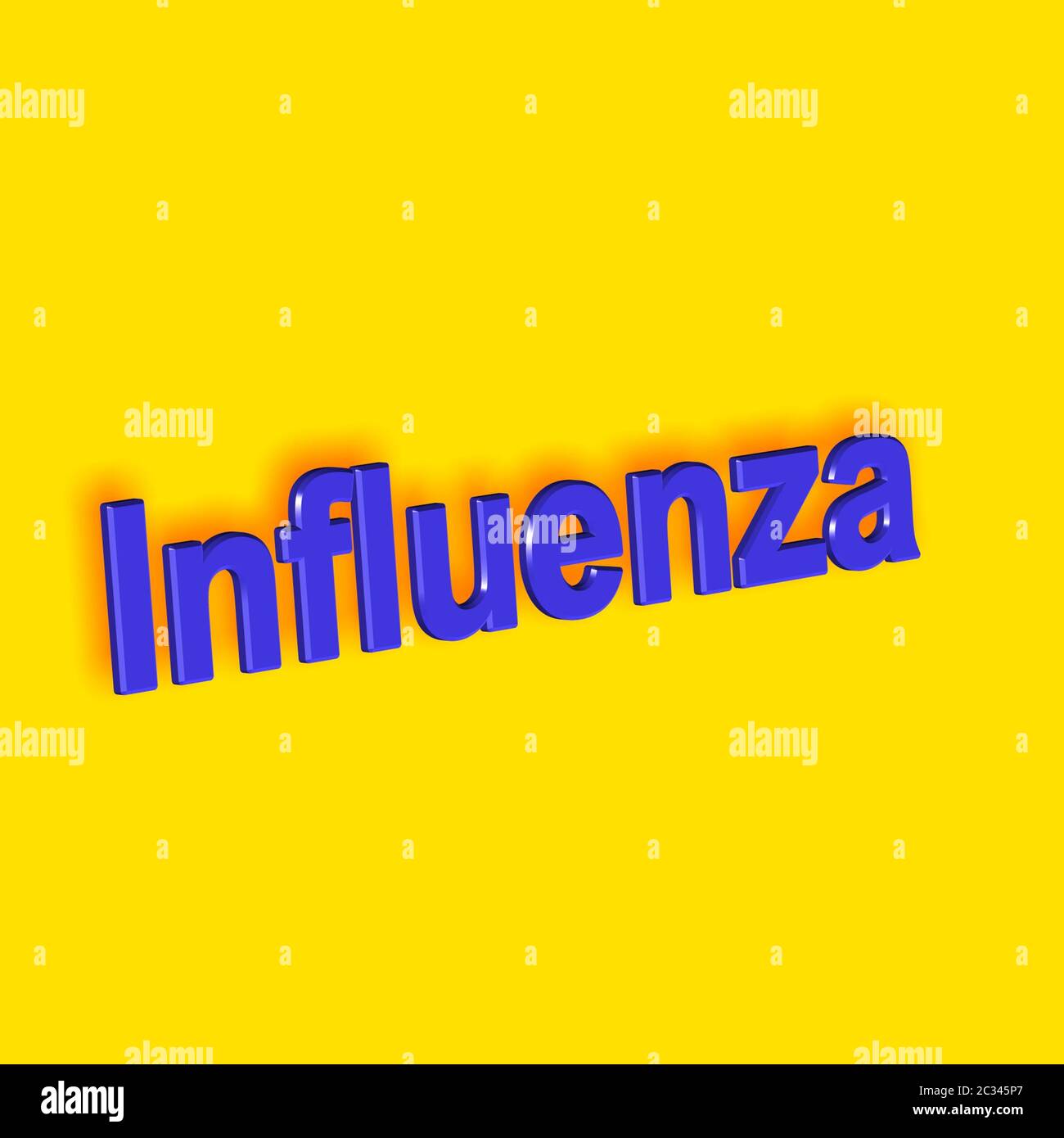 influenza - Word or text as 3D illustration, 3D rendering Stock Photo ...