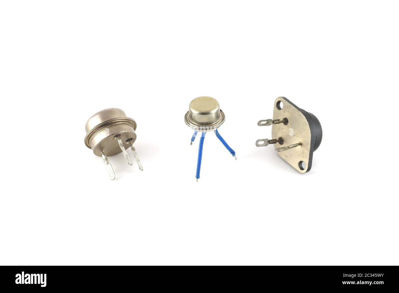 Old transistors over white Stock Photo - Alamy