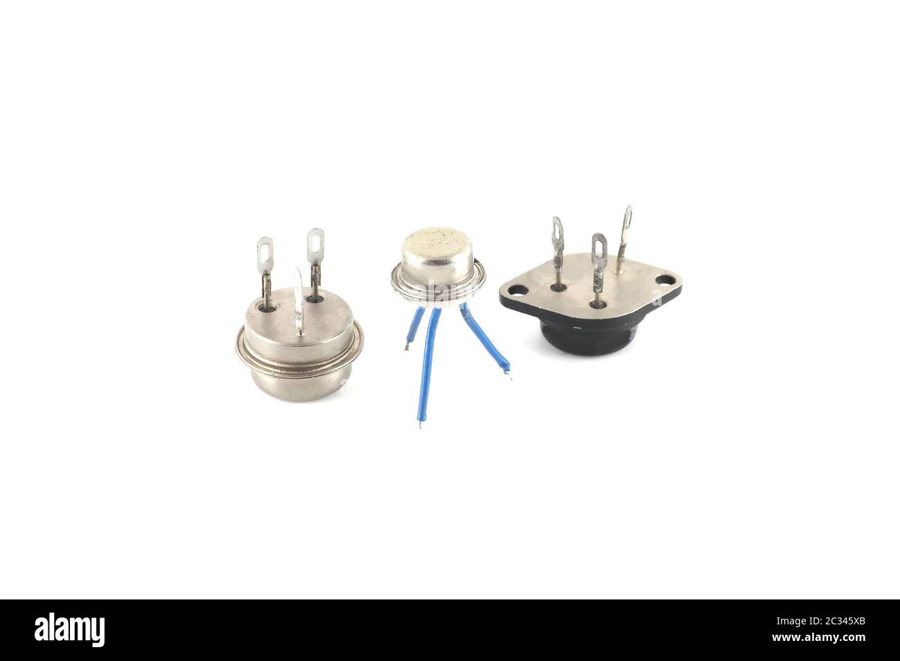 Old transistors over white Stock Photo - Alamy