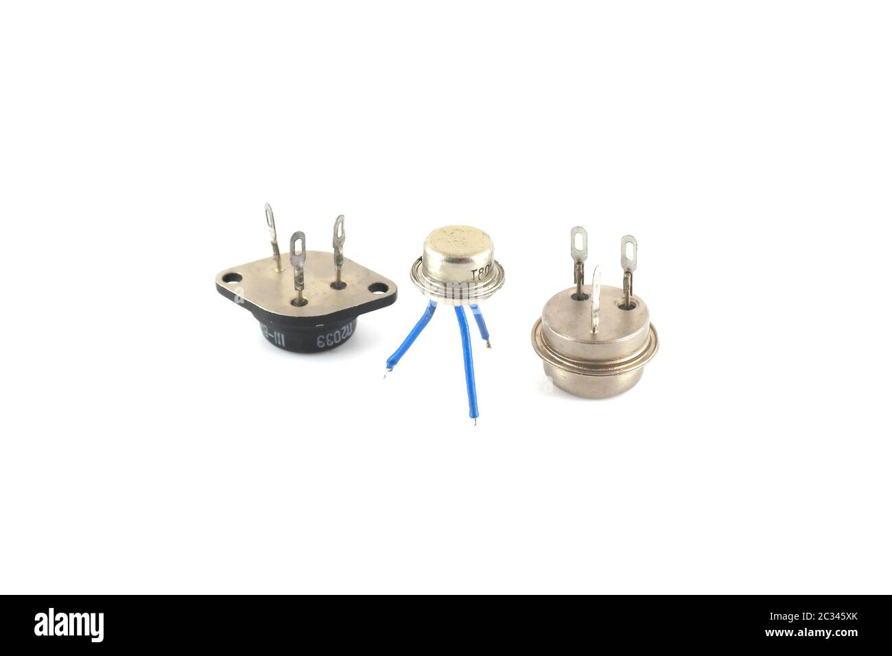 Old transistors over white Stock Photo - Alamy