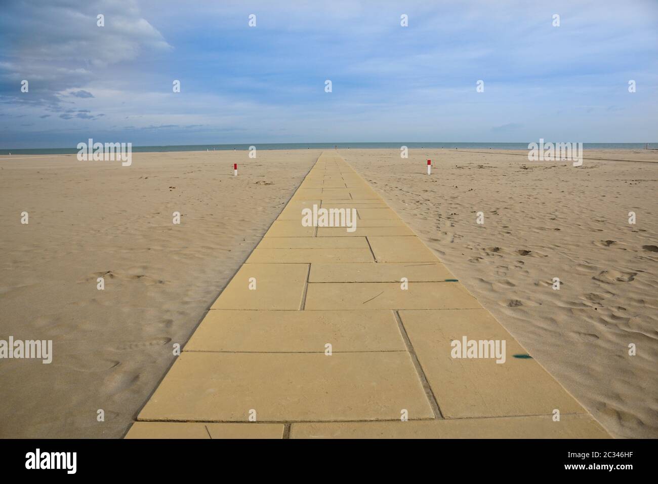 Beach Boardwalk . communication walkway between beach and sea Stock ...