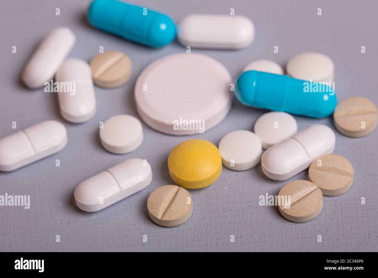 different Tablets pills capsule heap mix therapy drugs Stock Photo - Alamy