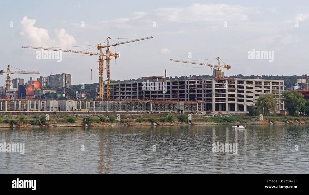 Construction site at Belgrade waterfront Serbia Stock Photo - Alamy