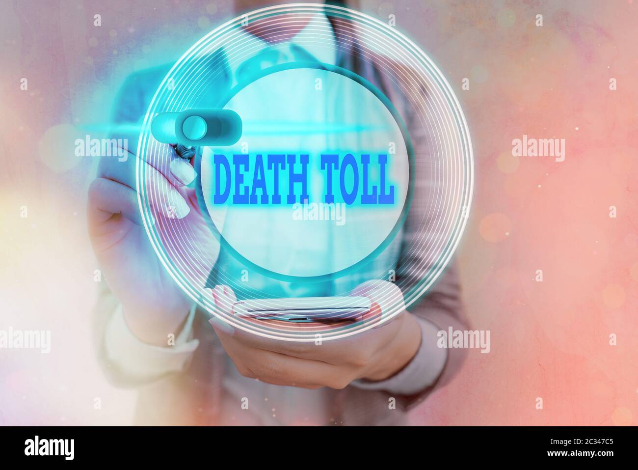 Handwriting text writing Death Toll. Conceptual photo the number of ...