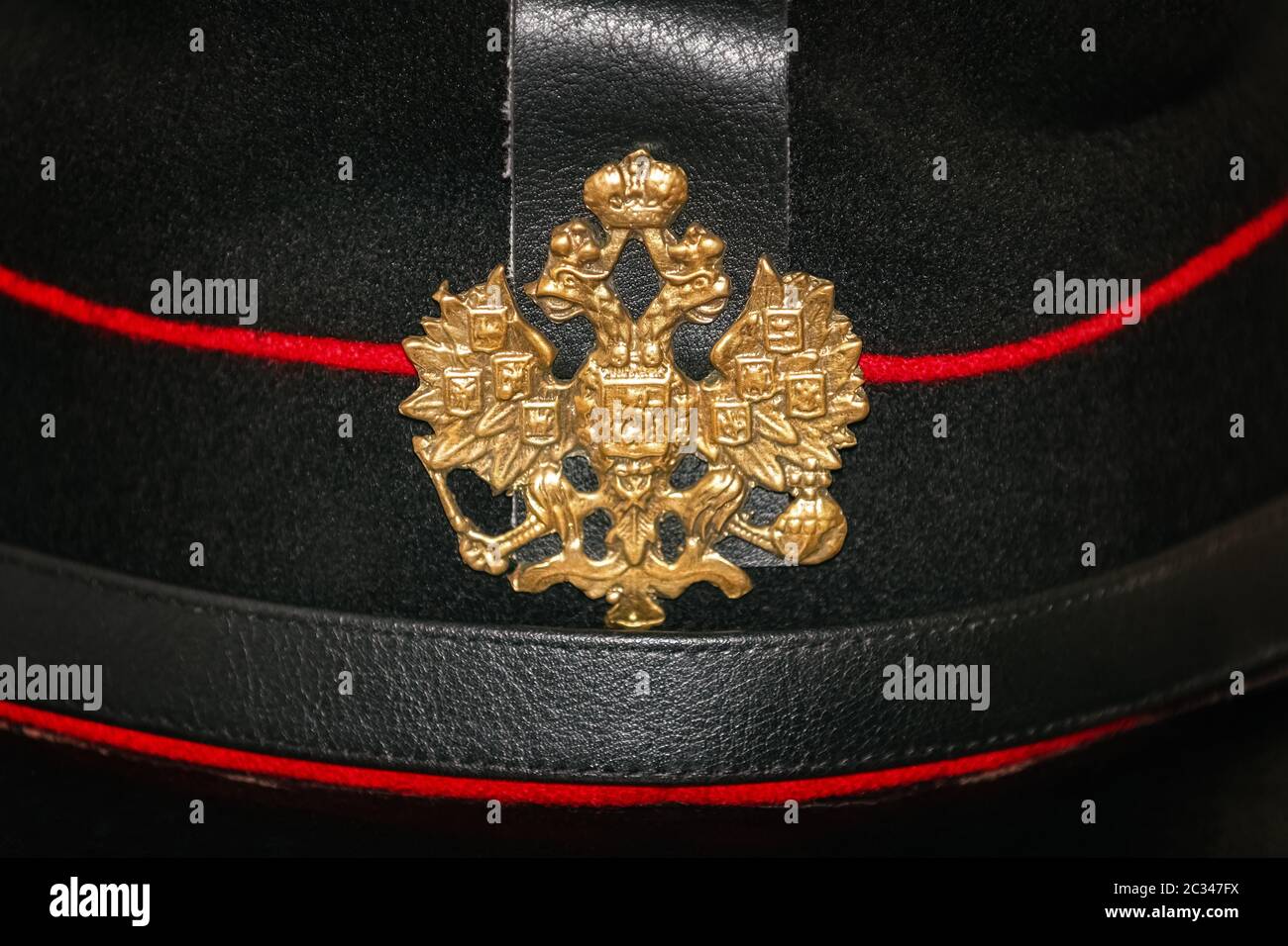 Cockade on the Peaked Cap of a soldier of the Russian Empire army Stock ...