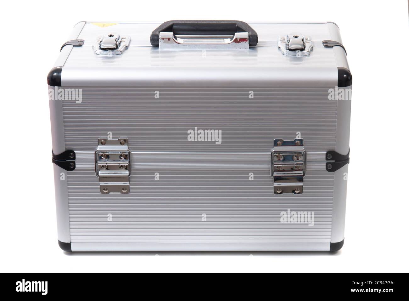 Professional aluminum tool box isolated on a white background Stock ...