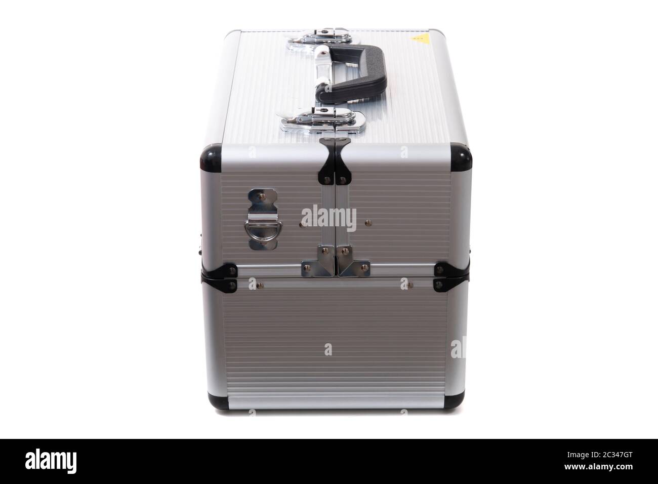 Professional aluminum tool box isolated on a white background Stock ...