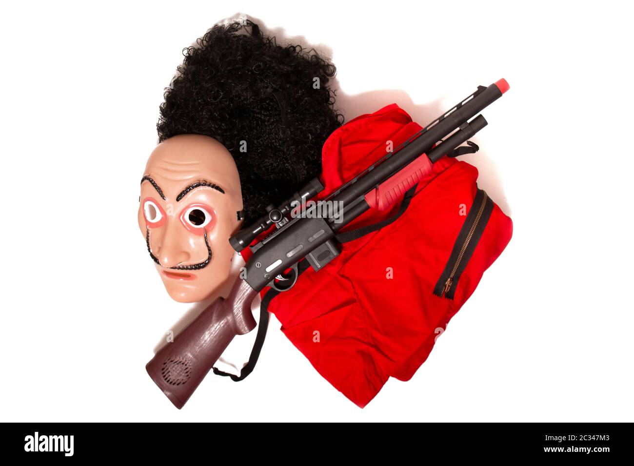 costume elements for use in halloween isolated on a white background ...