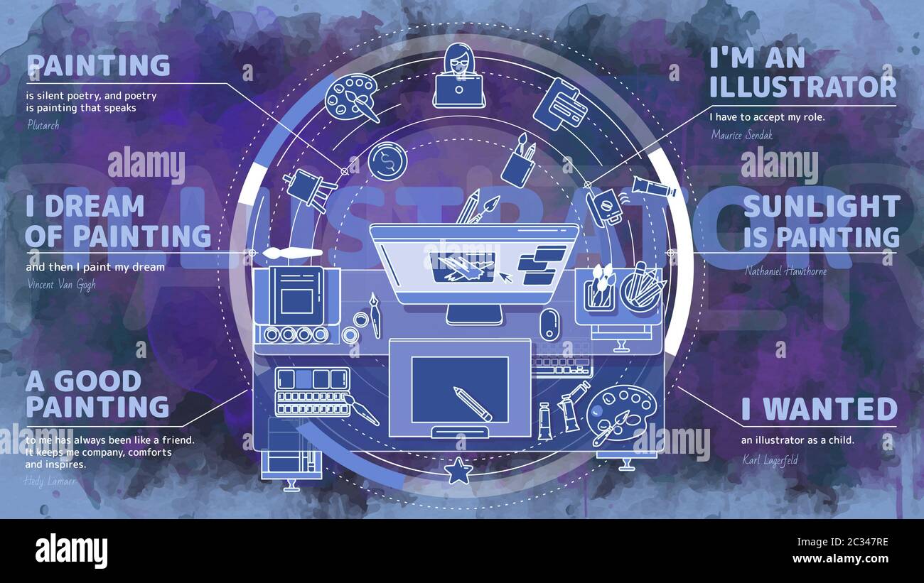 Beautiful, complex and modern illustration is perfect as the basis for ...