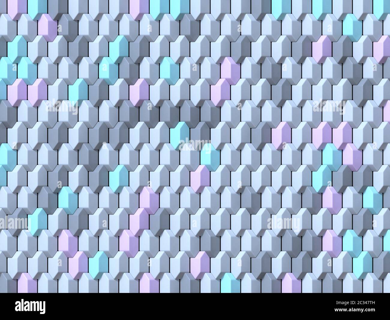 Abstract geometric four pastel color Small roofs background 3D render ...