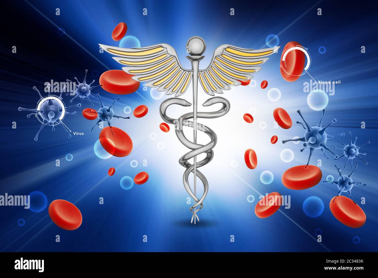 caduceus medical symbol Stock Photo - Alamy