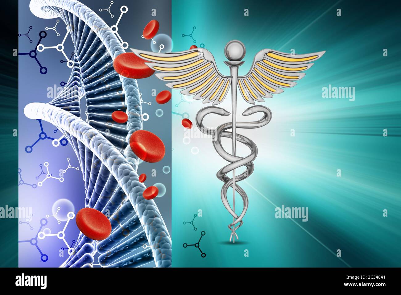 caduceus medical symbol Stock Photo - Alamy