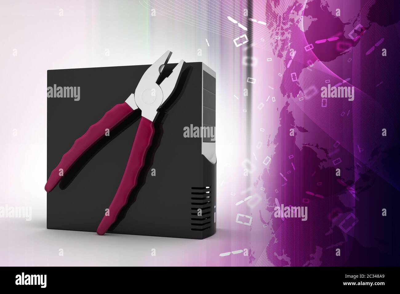 Computer repair upgrade open pc hi-res stock photography and images - Alamy