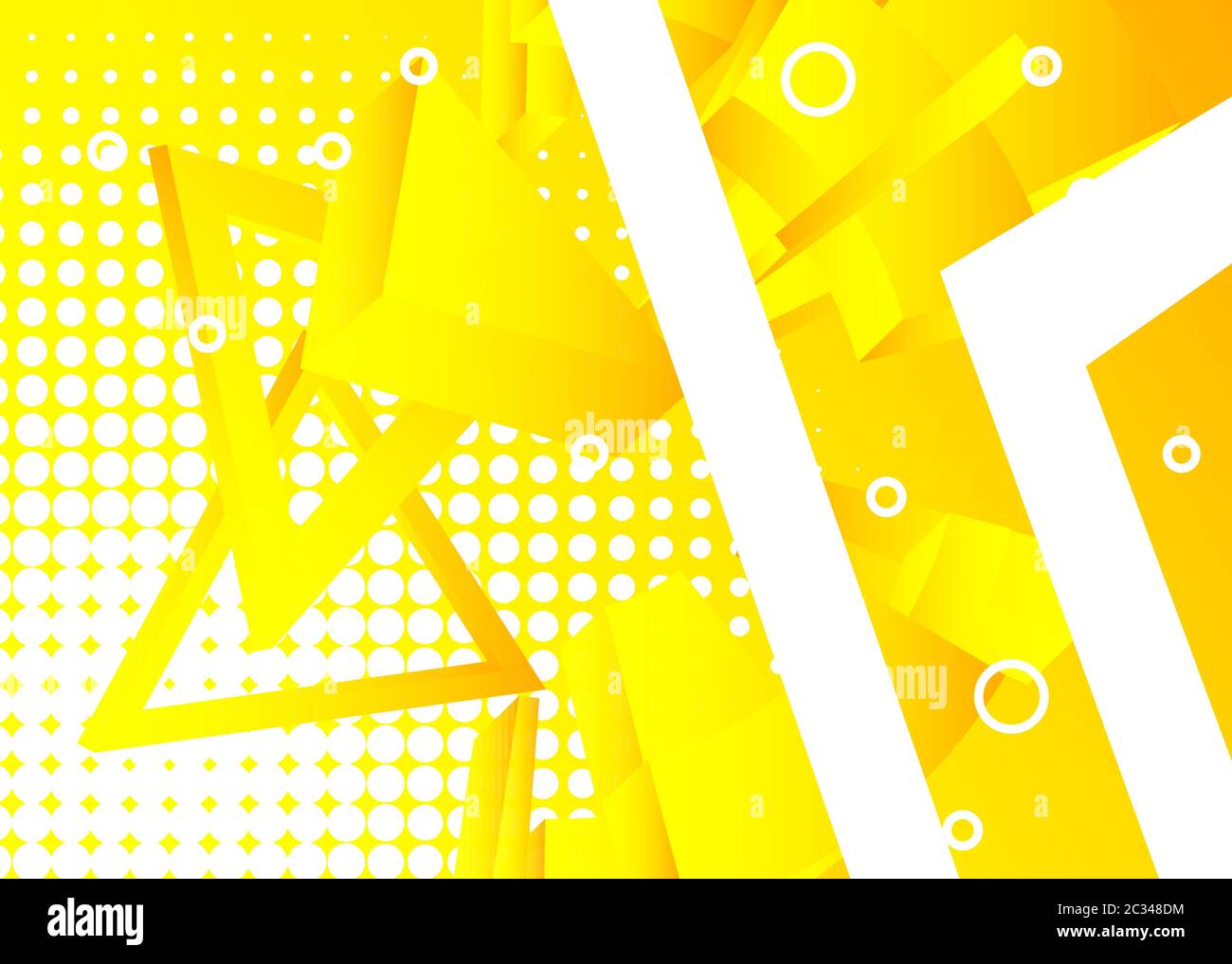 Abstract yellow background modern futuristic geometric graphic with ...