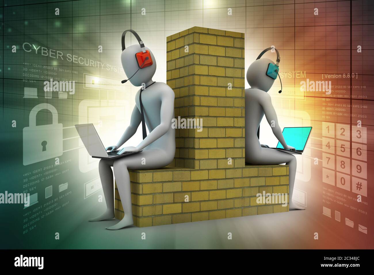 3d people working in laptop Stock Photo - Alamy