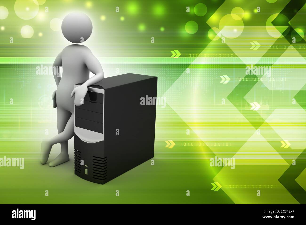 3d man standing near the data centre Stock Photo - Alamy