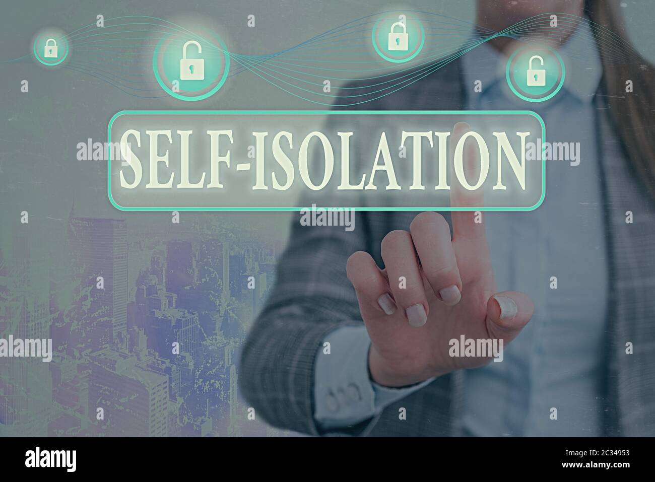 Writing note showing Self Isolation. Business concept for promoting ...