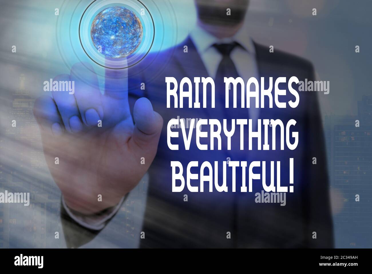 Word writing text Rain Makes Everything Beautiful. Business photo ...