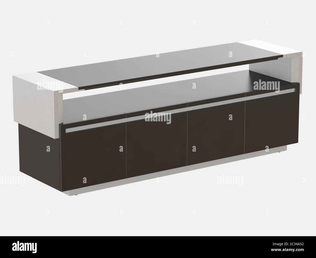 Reception on a white background 3d rendering Stock Photo - Alamy