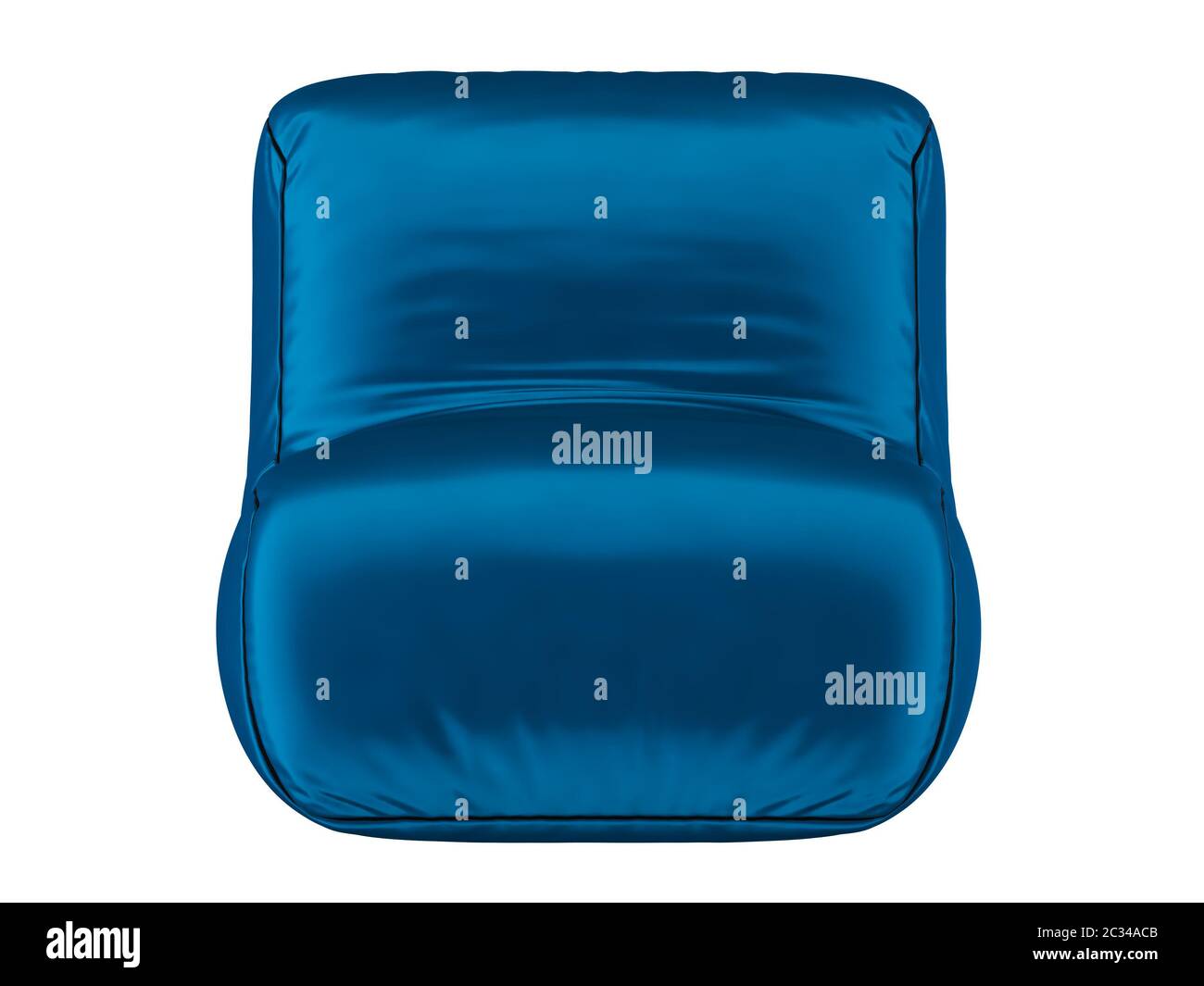 Soft blue chair made of silk 3d rendering Stock Photo - Alamy