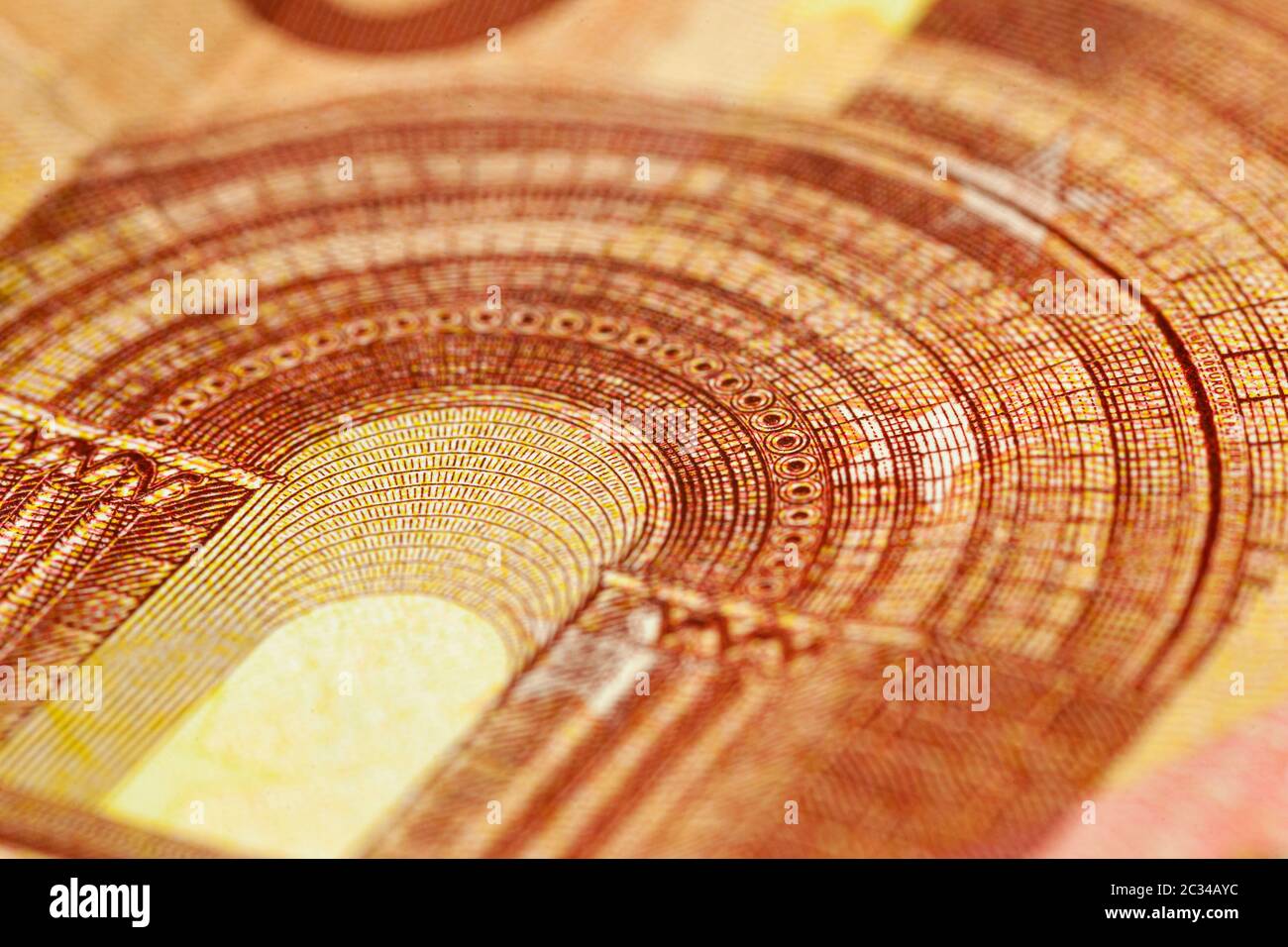 Euro bills print detail taken in macro lens shot Stock Photo - Alamy