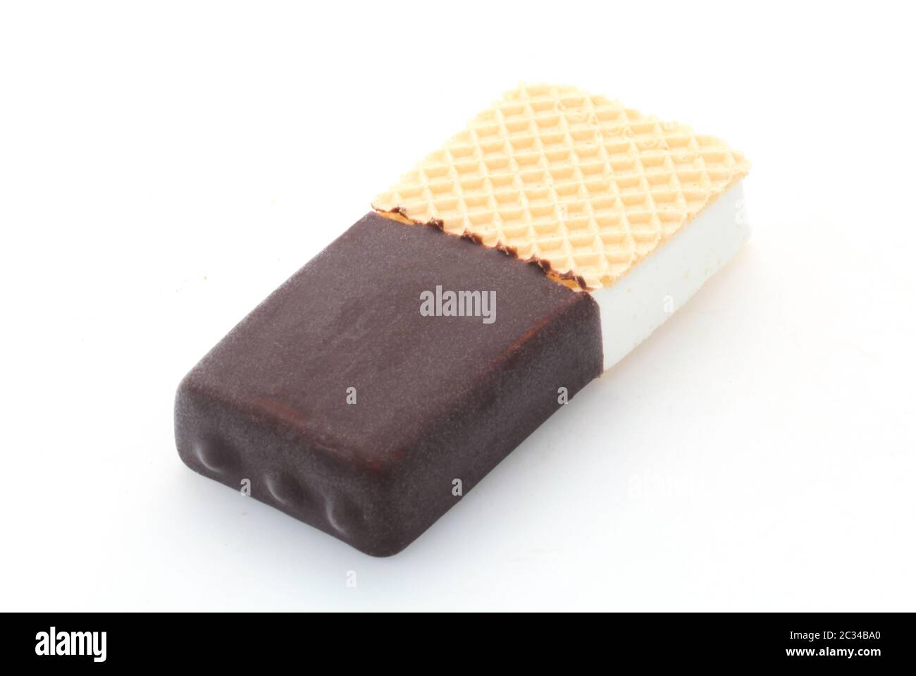 Choc Ice Isolated On White Stock Photo - Alamy