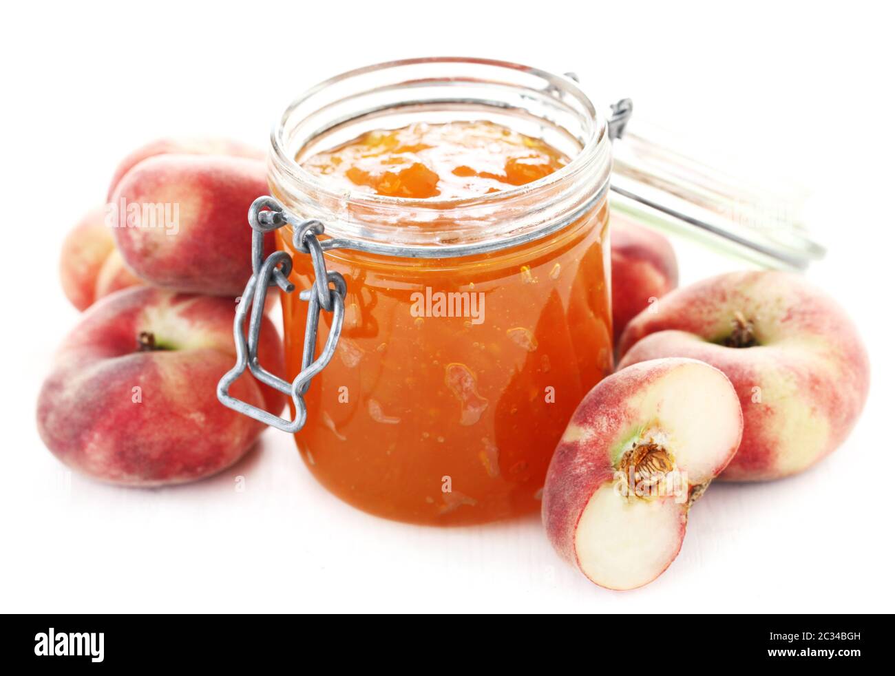 Jar of peaches Cut Out Stock Images & Pictures - Alamy