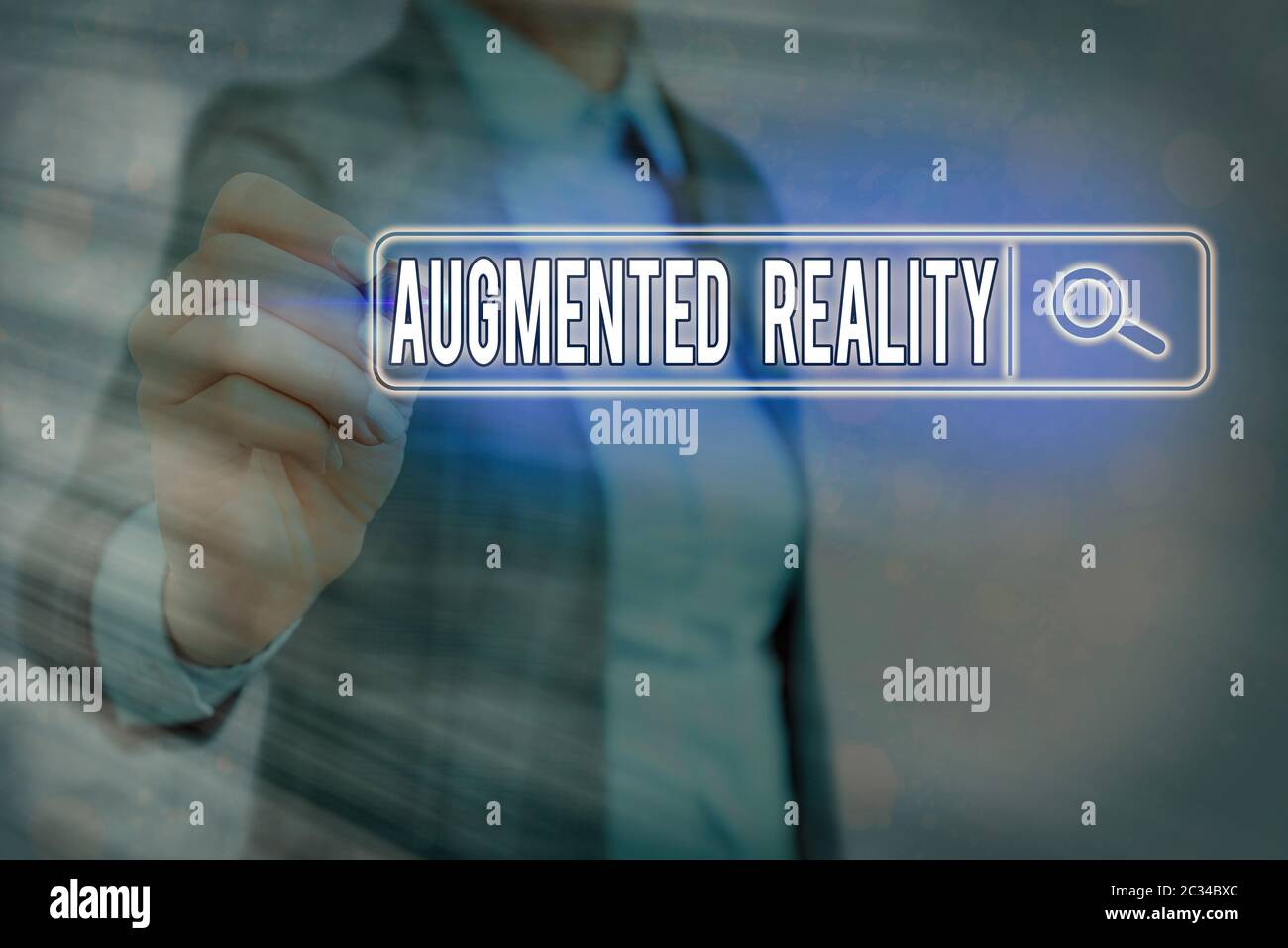 Writing note showing Augmented Reality. Business concept for technology ...