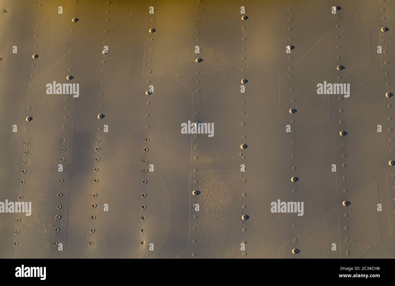 the metal structure is completely covered with rows of rivets Stock ...