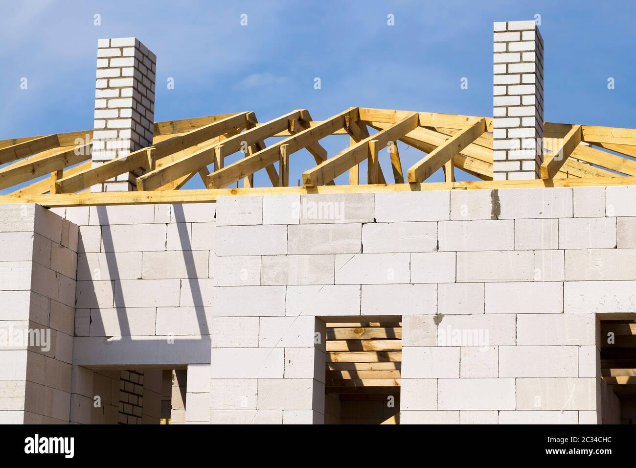 construction of a modern residential building for people living ...