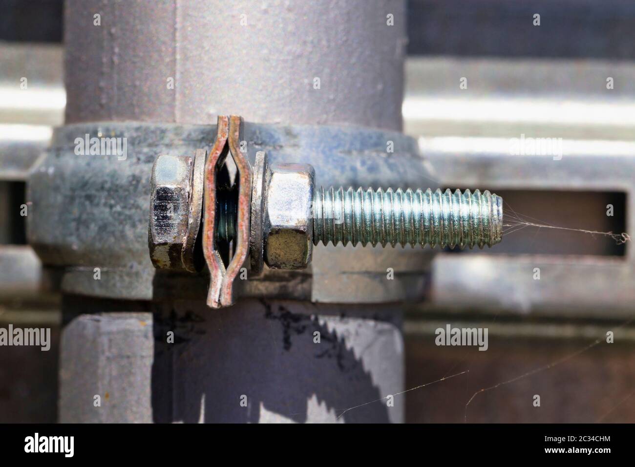 metal parts and racks with tubes connected by means of fastening system ...