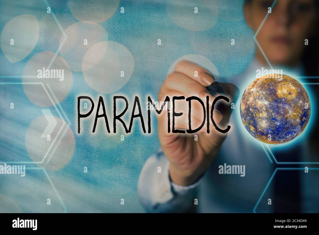 Handwriting text writing Paramedic. Conceptual photo a health worker ...